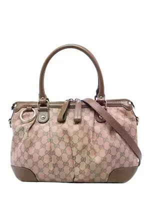 Gucci Gg Canvas Sukey Satchel - Neutrals