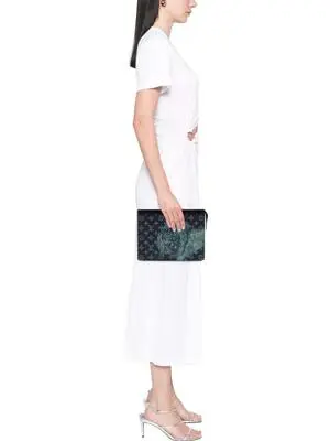 LOUIS VUITTON Louis Vuitton Chapman Brothers Monogram Savane Pochette Voyage MM Clutch Bag Blue