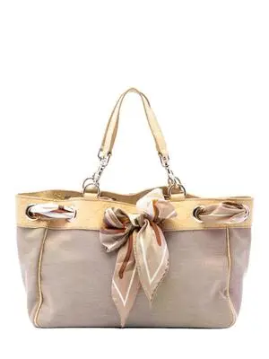 Gucci 2016-2026 Medium Guccissima Trimmed Canvas Positano Tote Bag - Neutrals