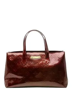 LOUIS VUITTON 1990-2010 Monogram Vernis Wilshire Pm Handbag Red