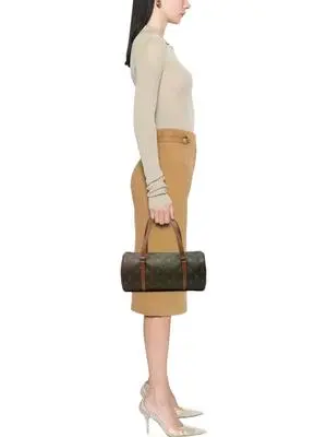 LOUIS VUITTON 1992 Monogram Papillon 30 Handbag - Brown