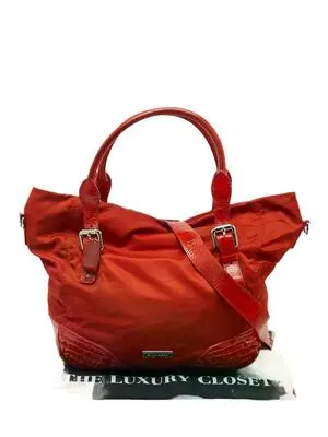 Burberry Buckle-handle Tote Bag Orange