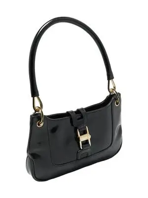 Gucci Gucci Jackie 1961 Piston-Lock Shoulder Bag Black