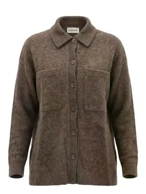 P.a.r.o.s.h Brushed Button-up Cardigan - Brown