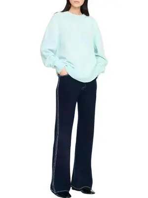 BARRIE Cashmere Sweater With Thistle Motif - Blue