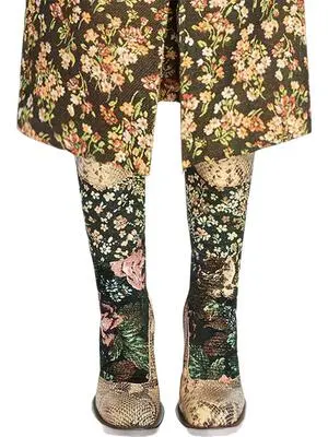 Dries Van Noten DRIES VAN NOTEN Patchwork Over-the-Knee Boots Black