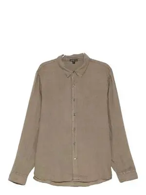 JAMES PERSE Lightweight Linen Shirt Green