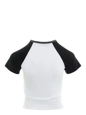 REST&RECREATION Raglan-sleeve Logo-print T-shirt - White
