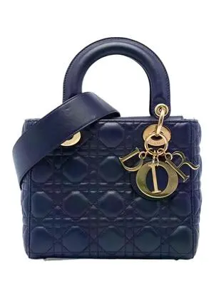 DIOR 2016 Small Lambskin Cannage My Abcdior Lady Dior Satchel