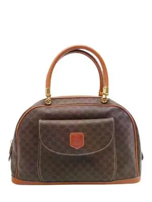 Celine 2000-2026 Macadam Coated Canvas Handbag - Brown