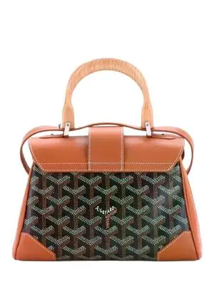 Goyard Saigon Top Handle Bag Coated Canvas With Leather Mini Shoulder Bag - Brown
