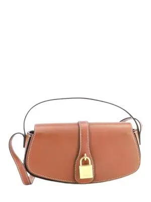 Celine Tabou Clutch With Strap Smooth Calfskin Shoulder Bag - Brown