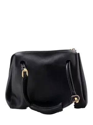 Loewe X Albers Madrid Leather Medium Shoulder Bag Black