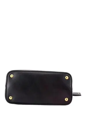 Prada Panier Saffiano Leather Large Bucket Bag - Black