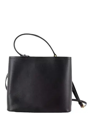 Prada Panier Saffiano Leather Large Bucket Bag - Black