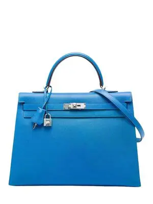 Hermès Epsom Kelly Ii Sellier 35 Satchel - Blue