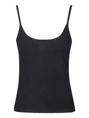 Extreme Cashmere Britney Scoop-Neck Top Black