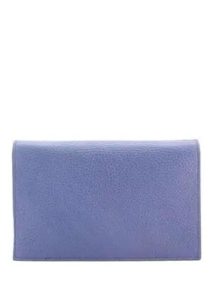 Gucci Gucci Interlocking Wallet On Chain Leather Crossbody Bag Blue