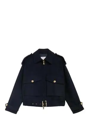 Ermanno Scervino Belted Spread-collar Jacket - Blue