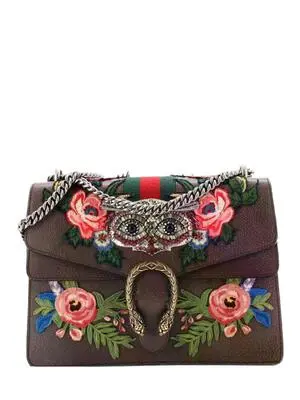 GUCCI Gucci Embellished Leather Shoulder Bag