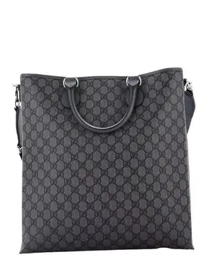 Gucci Ophidia Convertible Gg Coated Canvas Medium Tote Bag - Grey