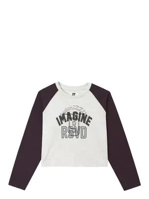 Izzue Raglan-sleeve Graphic-print T-shirt - Grey