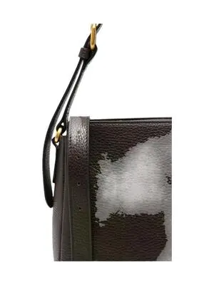 GIANNI CHIARINI Laura Grained Leather Shoulder Bag - Brown