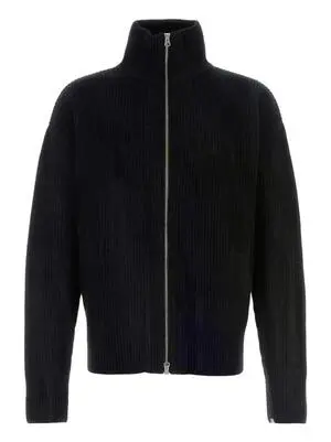 Extreme Cashmere Ribbed-knit Cashmere Zip Cardigan - Black