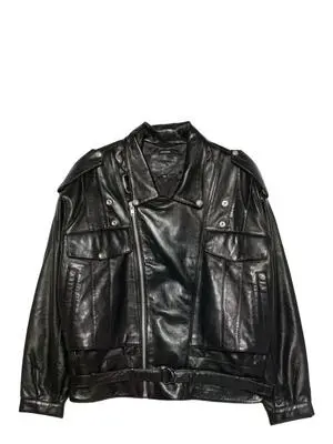 R13 Boyfriend Leather Moto Jacket - Black