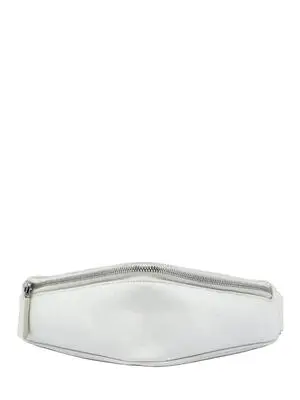 Prada 2013-2026 Saffiano Cuir Triangle Convertible Shoulder Bag - White