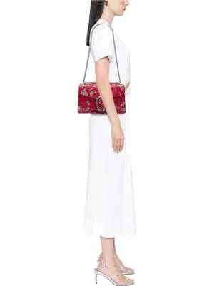 Gucci 2016-2026 Medium Gg Supreme Arabesque Dionysus Shoulder Bag - Red