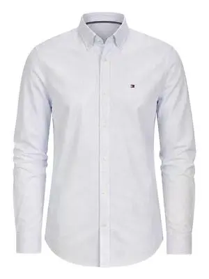 Tommy Hilfiger Embroidered-logo Button-down Shirt - White