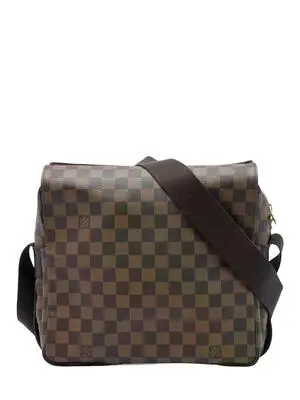 LOUIS VUITTON 2007 Damier Ebene Naviglio Crossbody Bag Brown