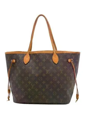 LOUIS VUITTON Monogram Neverfull Mm Tote Bag - Brown