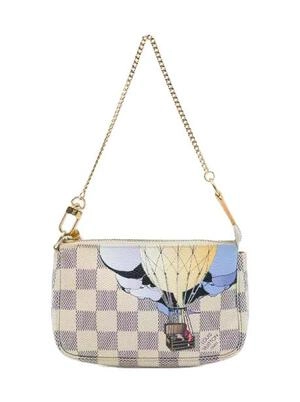 LOUIS VUITTON 2011 Damier Azur Illustre Mini Pochette Accessoires Handbag - White
