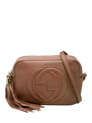 Gucci Gucci Calfskin Soho Disco Crossbody Bag Brown