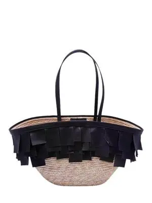 FILIPPO CATARZI Formentera Fringed Tote Bag - Neutrals