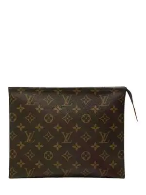 LOUIS VUITTON 2004 Monogram Toiletry Pouch 26 Clutch Bag - Brown