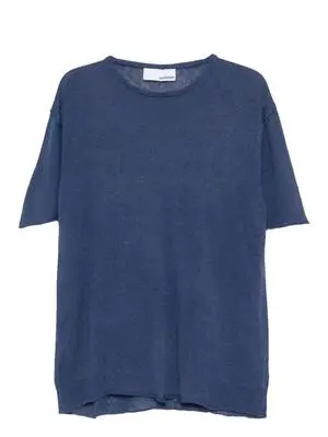 COSTUMEIN Fine-knit Drop-shoulder T-shirt - Blue