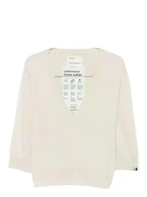 EXTREME CASHMERE Cashmere V-Neck Three-Quarter Sleeve Sweater