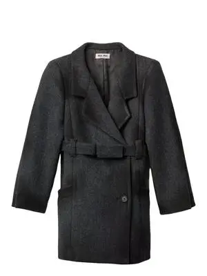 Miu Miu Double-breasted Wool Jacket - Grey