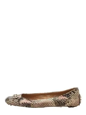 FERRAGAMO Varina Gancini Ballet Flats - Neutrals