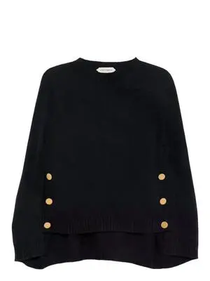 ALBERTA FERRETTI Alberta Ferretti Button-Embellished High-Low Sweater