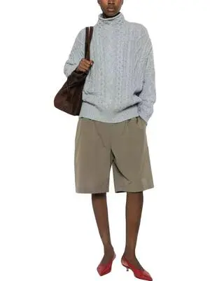 Eric Bompard Cable-stitch High-neck Sweater - Blue