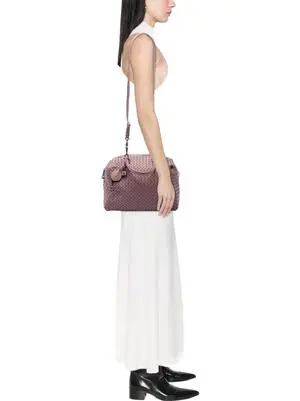 Bottega Veneta Nappa Intrecciato Satchel - Pink