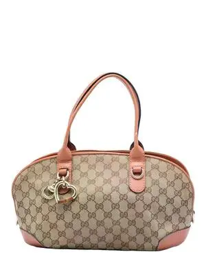 Gucci Gg Canvas Heart Bit Satchel - Neutrals