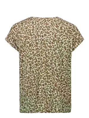 BETTY BARCLAY Leopard-print Sequin-embellished T-shirt - Neutrals