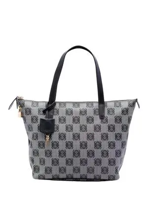 Loewe 2010 Anagram Coated Canvas Tote Bag - Grey