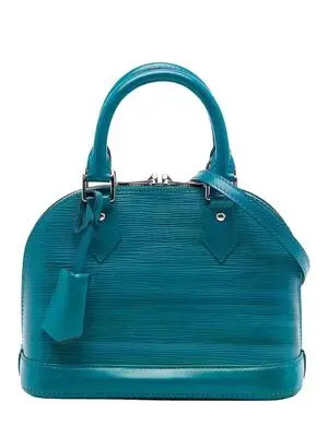 LOUIS VUITTON 2014 Epi Alma Bb Satchel Blue