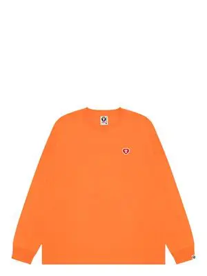 AAPE Now Heart Long Sleeve Tee - Orange